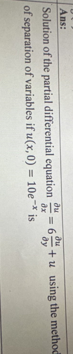 Solution of the partial differential | StudyX