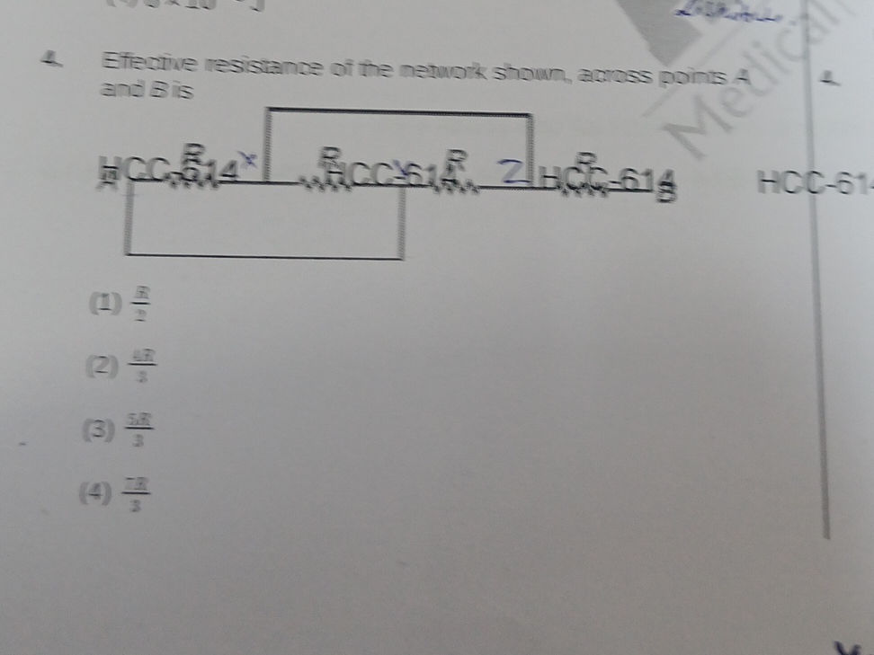 4. Effective resistance of the network | StudyX