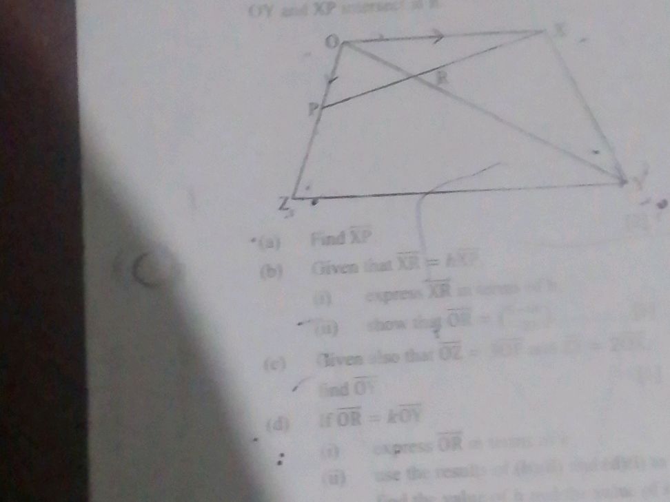 (a) Find $ {XP}$ (b) Given that $ {XR} = k | StudyX