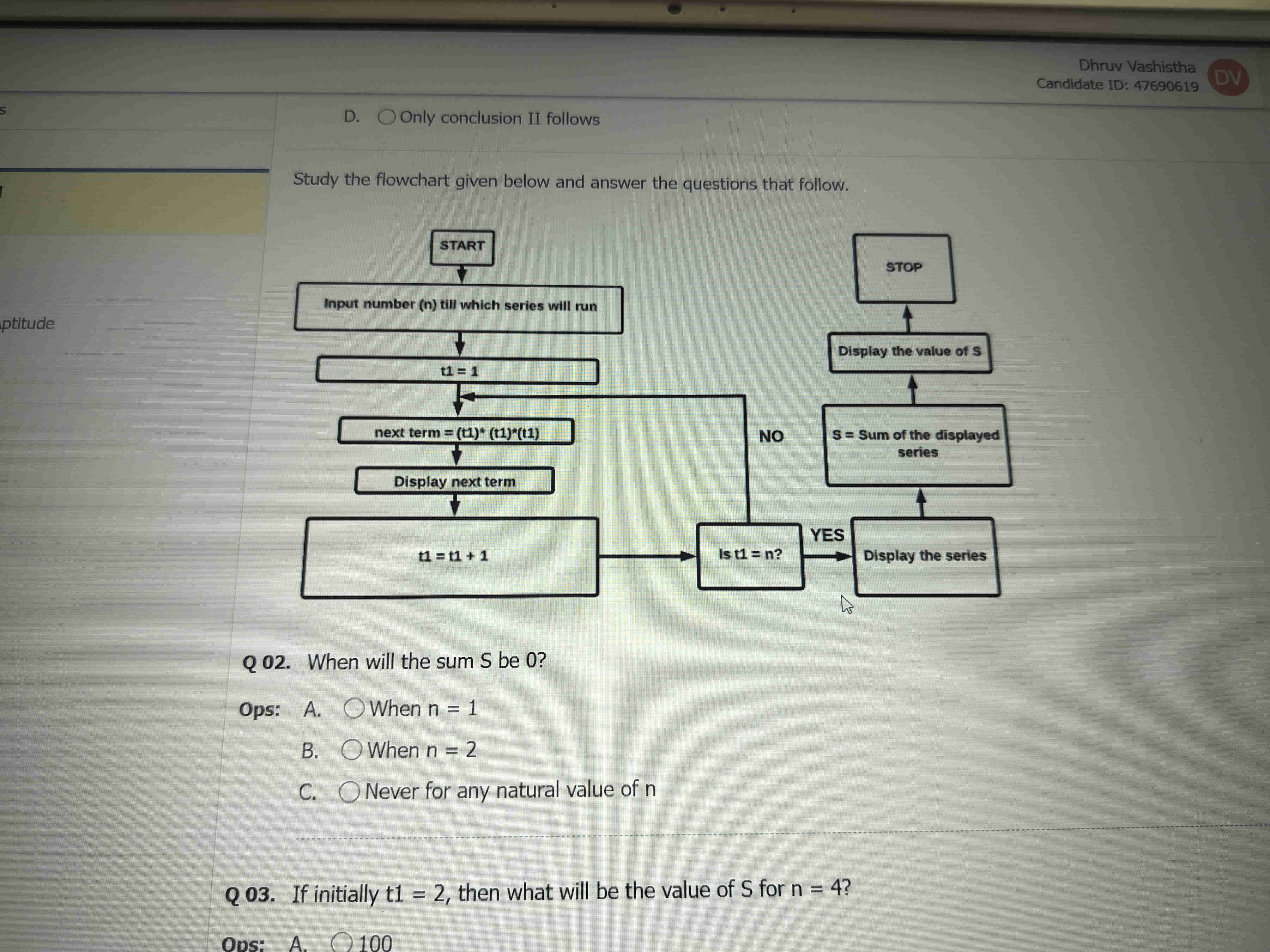 Study the flowchart given below and answer | StudyX