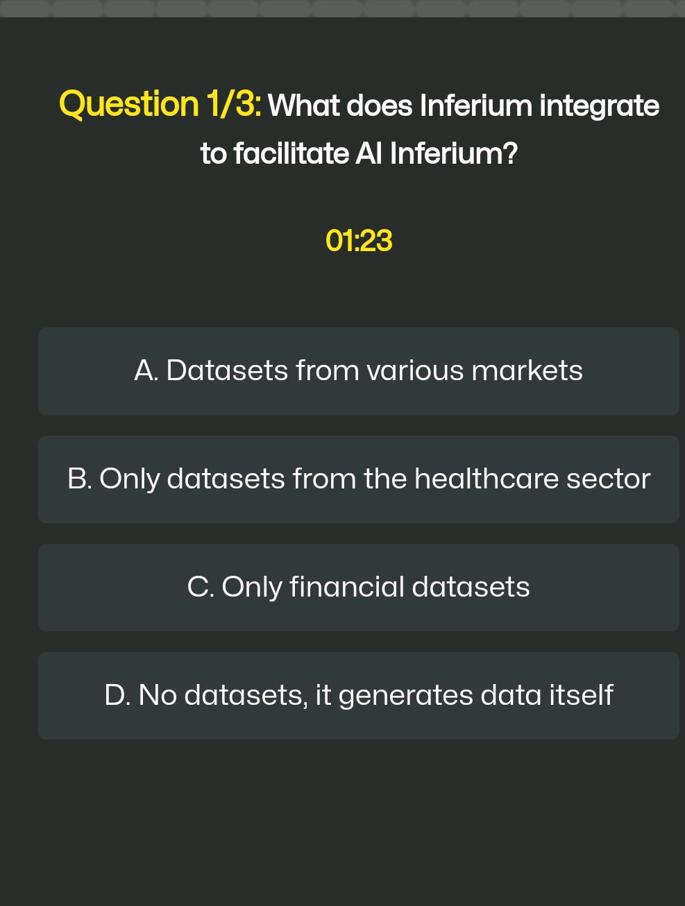 Question 1/3: What does Inferium integrate | StudyX