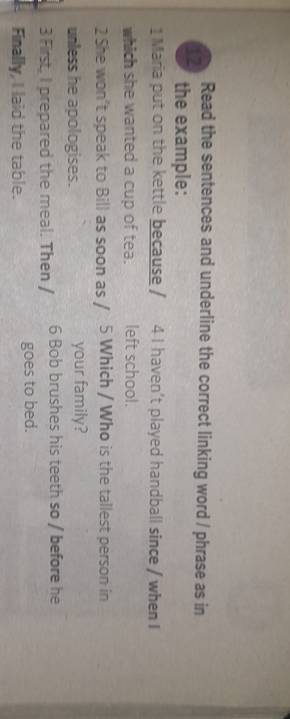 Read the sentences and underline the correct | StudyX