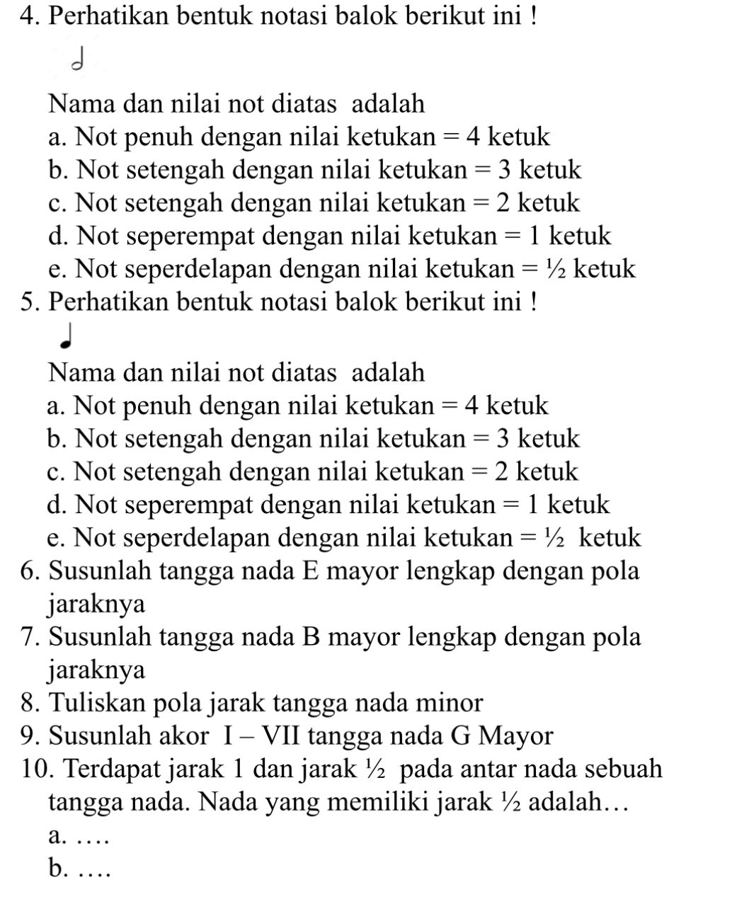 4. Perhatikan bentuk notasi balok berikut | StudyX