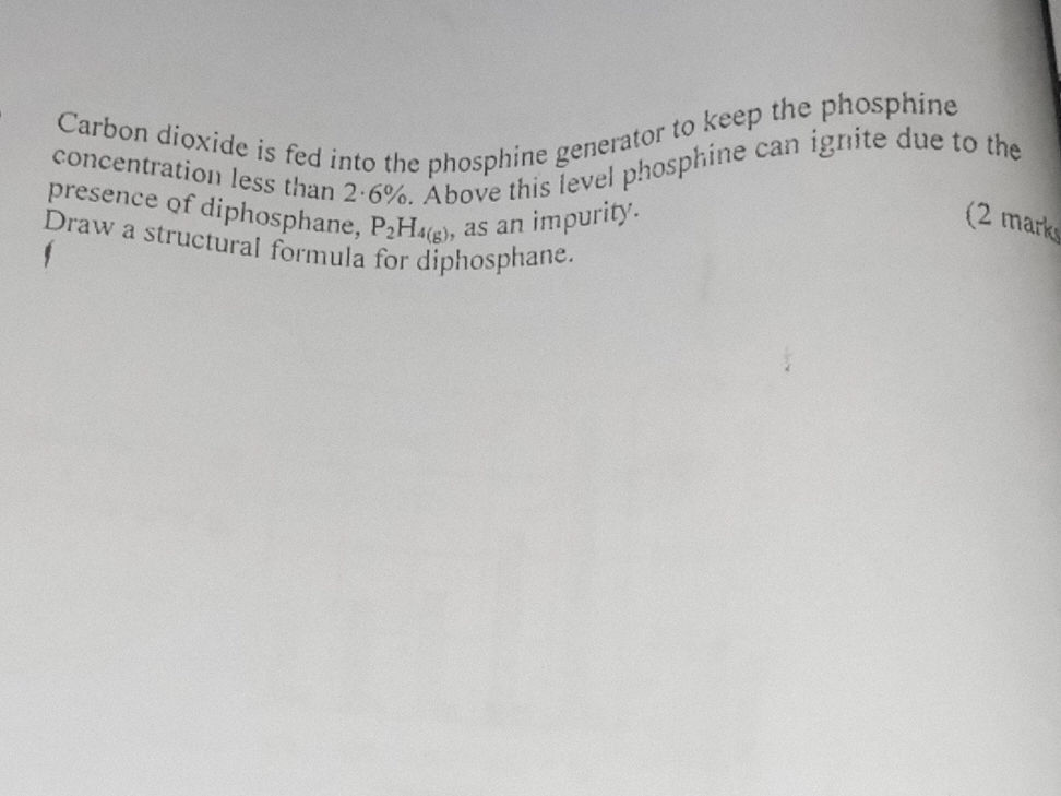 Carbon dioxide is fed into the phosphine