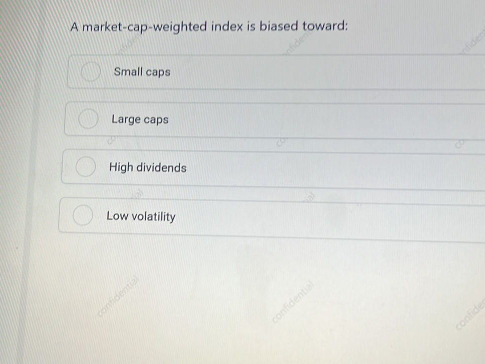 A market-cap-weighted index is biased | StudyX