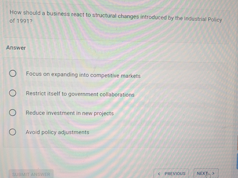 How should a business react to structural | StudyX