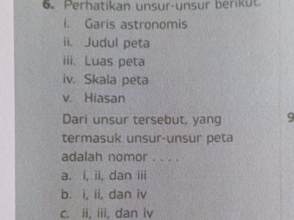 6. Perhatikan unsur-unsur berikut. i. Garis | StudyX