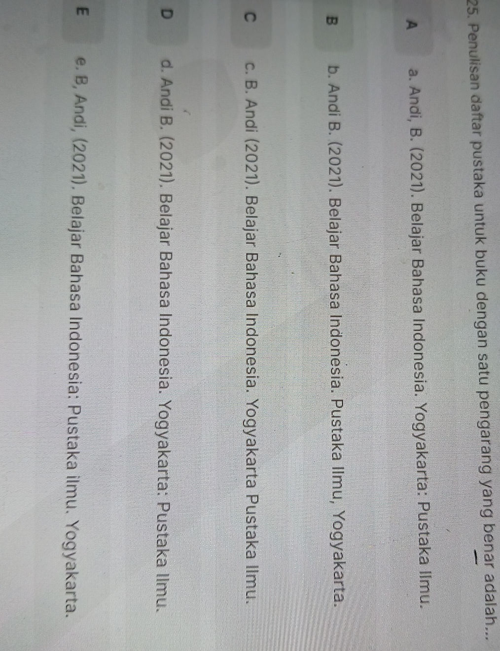 25. Penulisan daftar pustaka untuk buku | StudyX