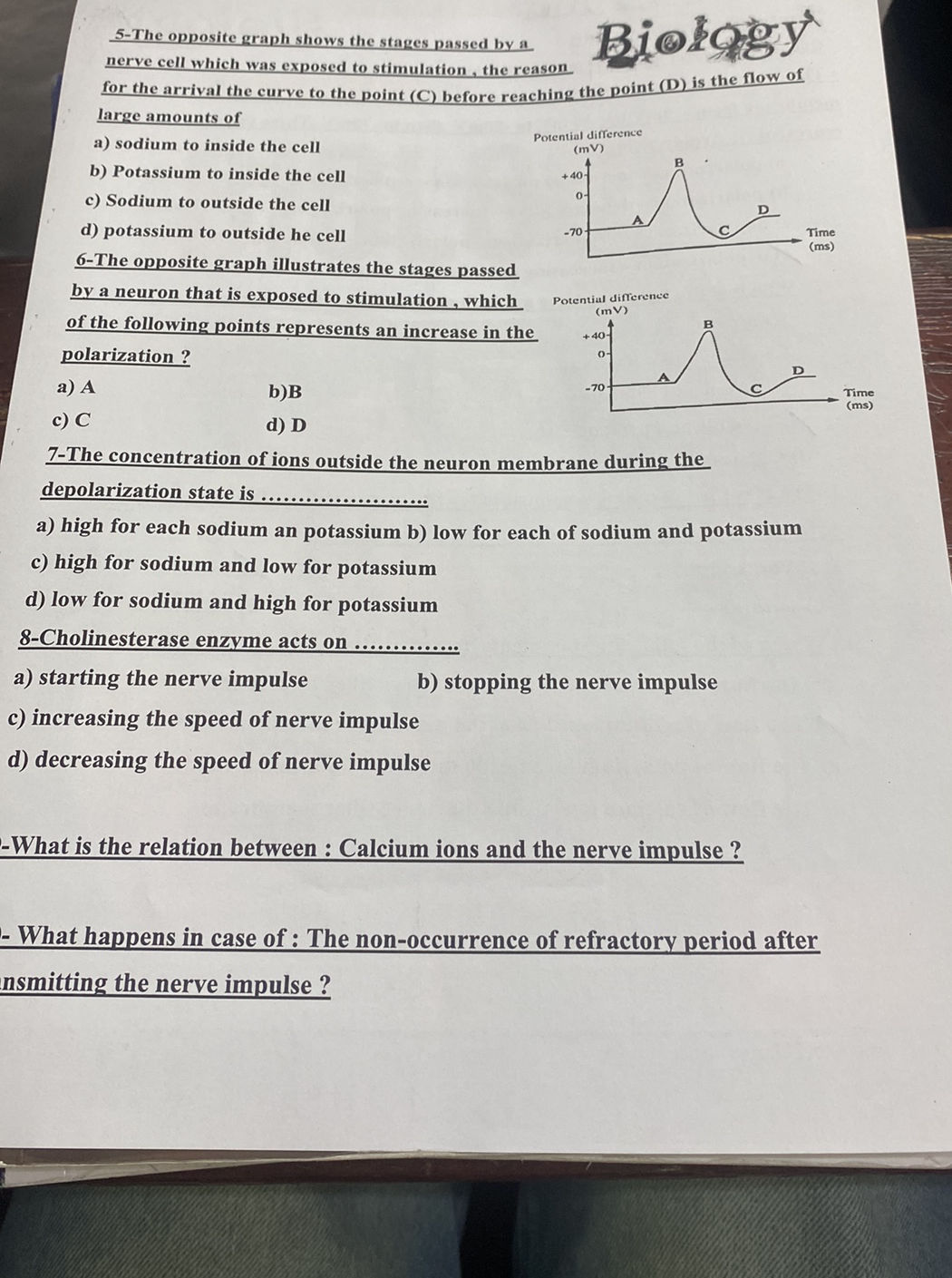 5-The opposite graph shows the stages passed | StudyX