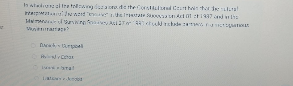 In which one of the following decisions did | StudyX