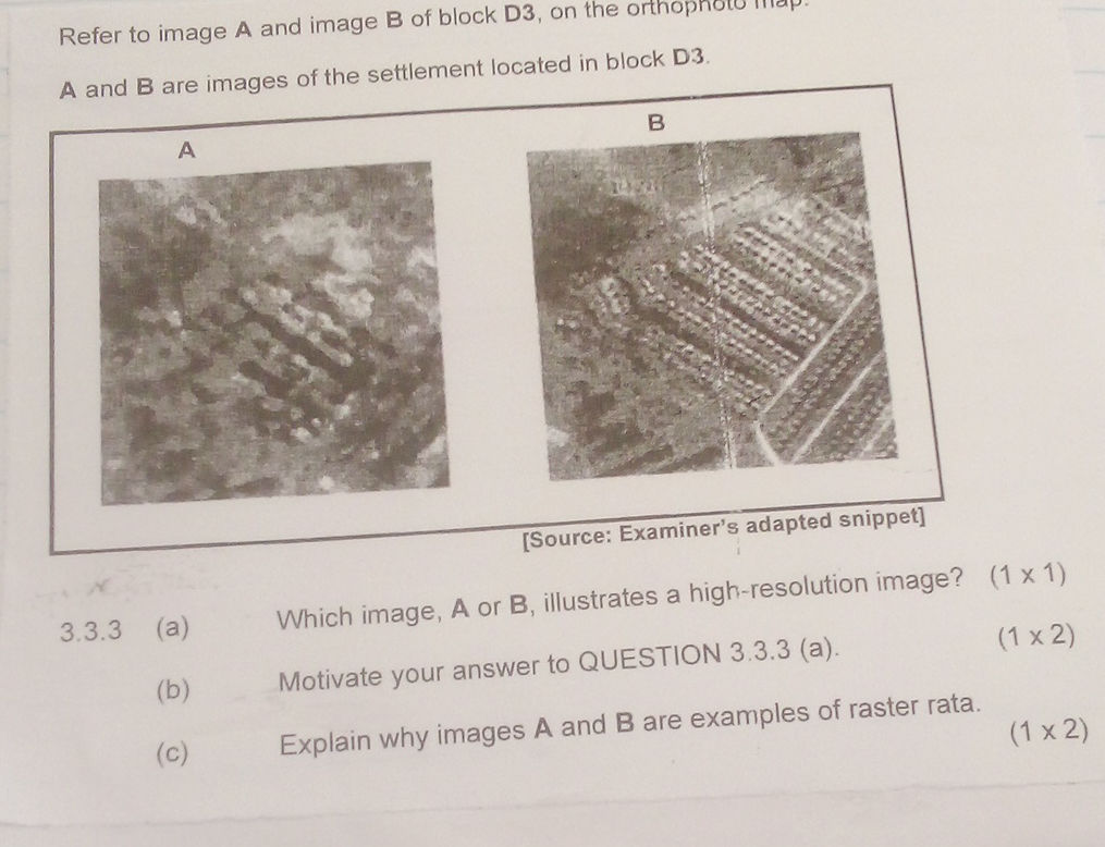 Refer to image A and image B of block D3, on | StudyX