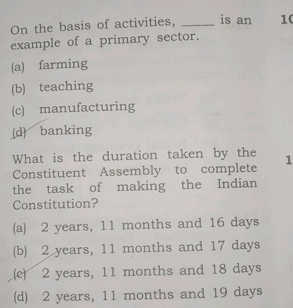 On the basis of activities, ____ is an | StudyX