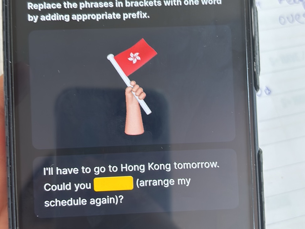 Replace the phrases in brackets with one | StudyX