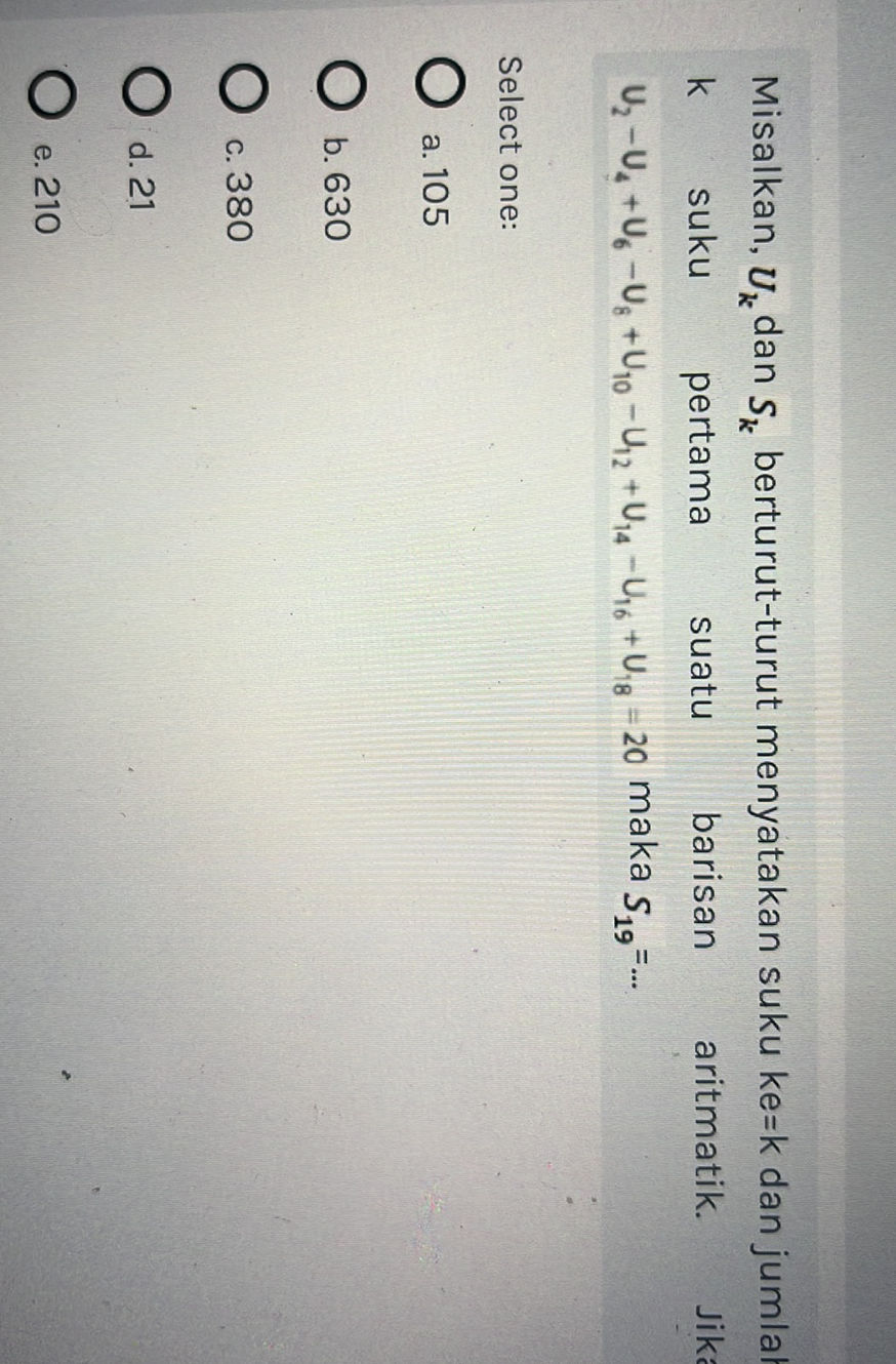 Misalkan U K Dan S K Berturut Turut Studyx