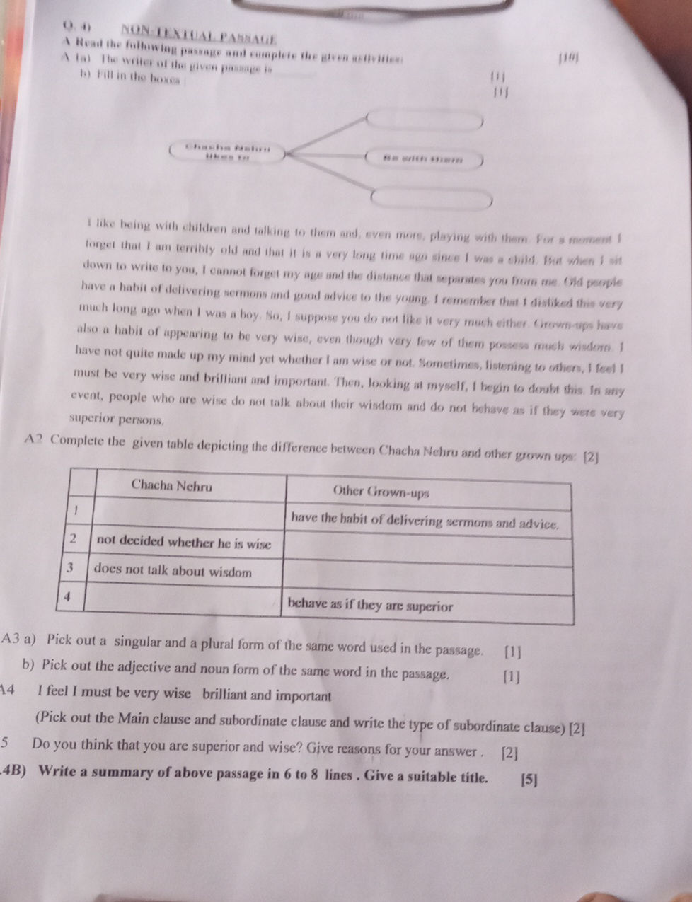 0.4) NON TEXTUAL PASSAGE A Read the | StudyX