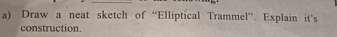 a) Draw a neat sketch of "Elliptical | StudyX