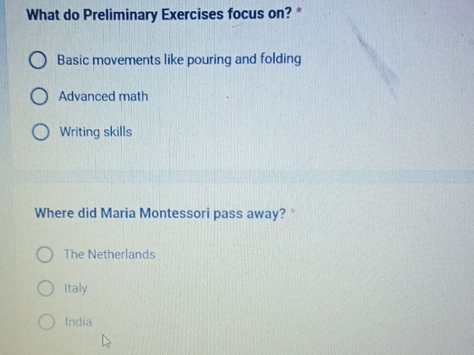 What do Preliminary Exercises focus on? | StudyX