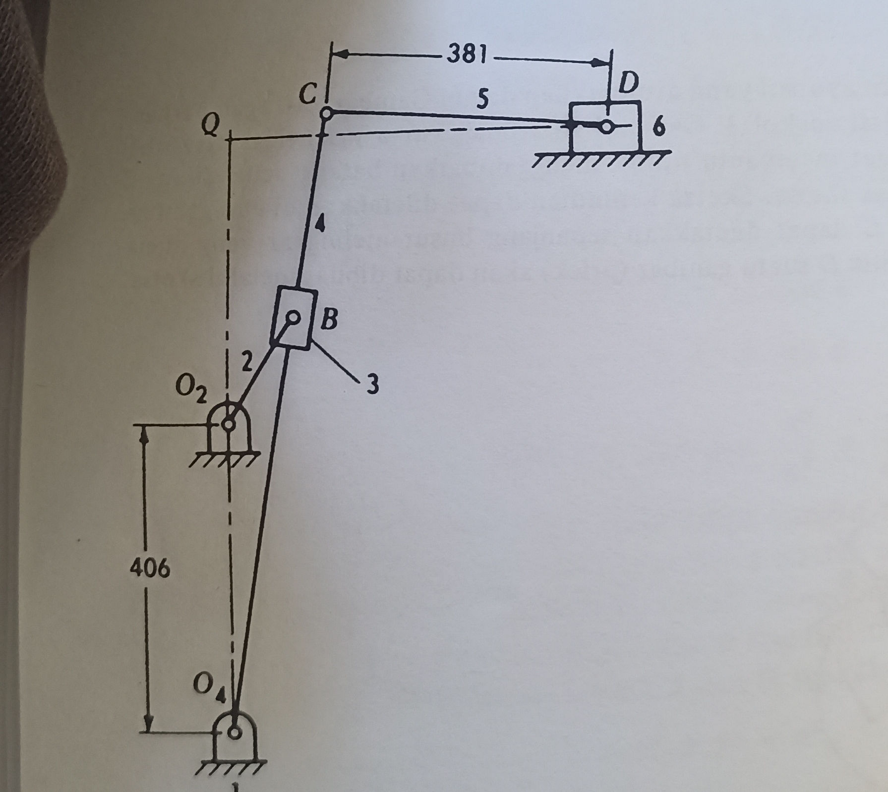 The image shows a diagram of a mechanism | StudyX