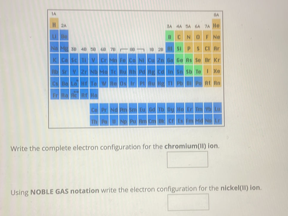 Write the complete electron configuration | StudyX