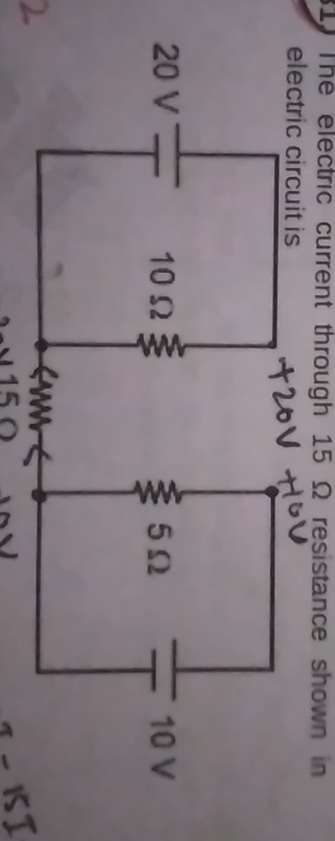 31) The electric current through 15 $ $ | StudyX