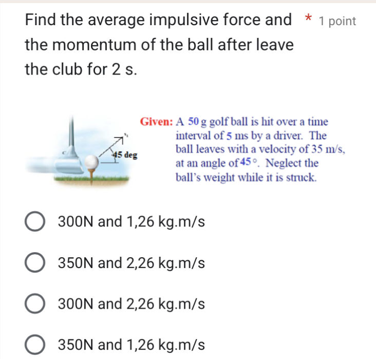 Find the average impulsive force and the | StudyX
