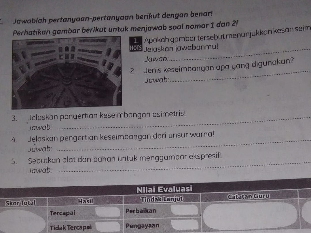 1. Apakah gambar tersebut menunjukkan kesan | StudyX