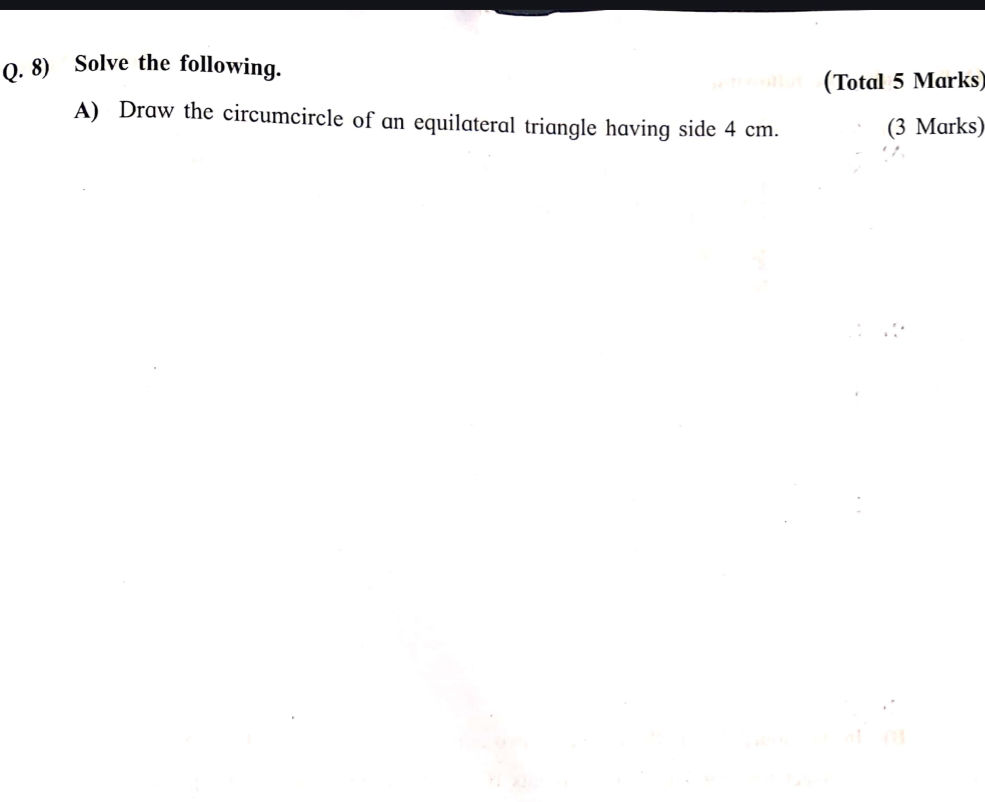Q. 8) Solve the following. (Total 5 Marks) | StudyX