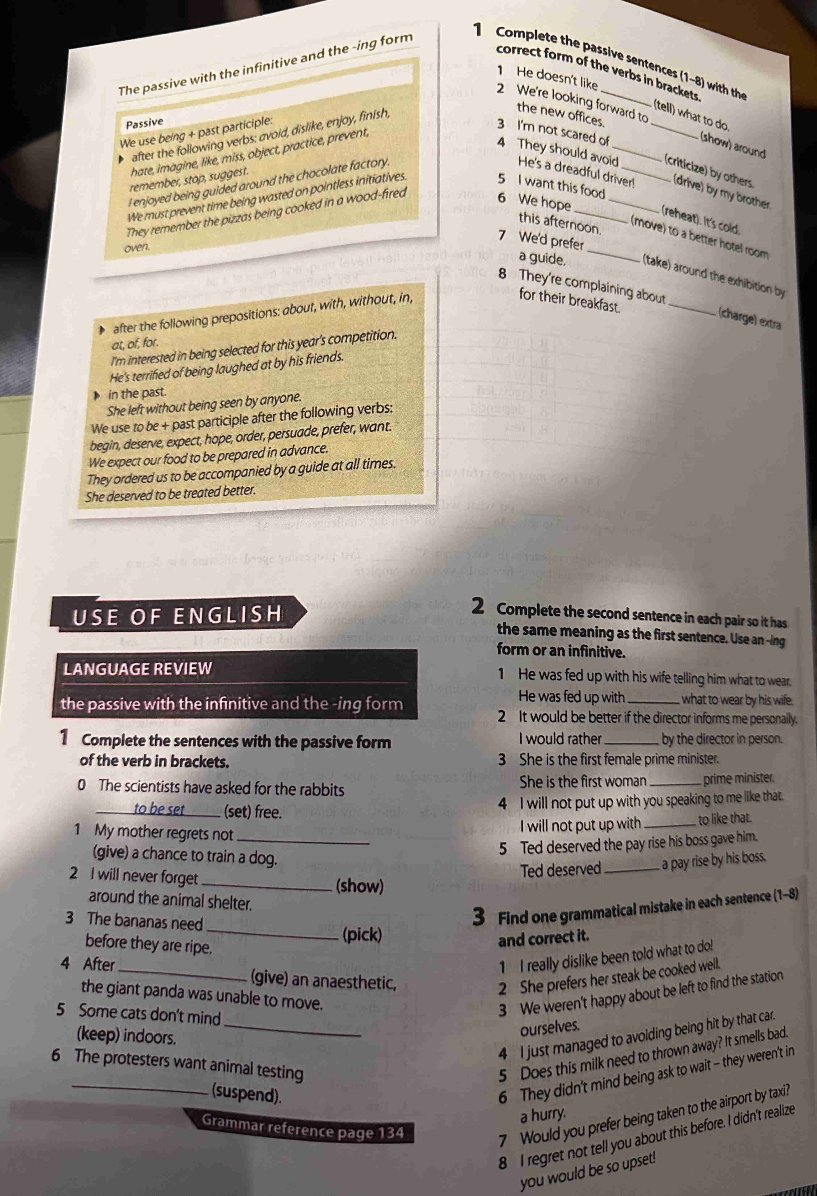 1 Complete the passive sentences (1-8) with | StudyX