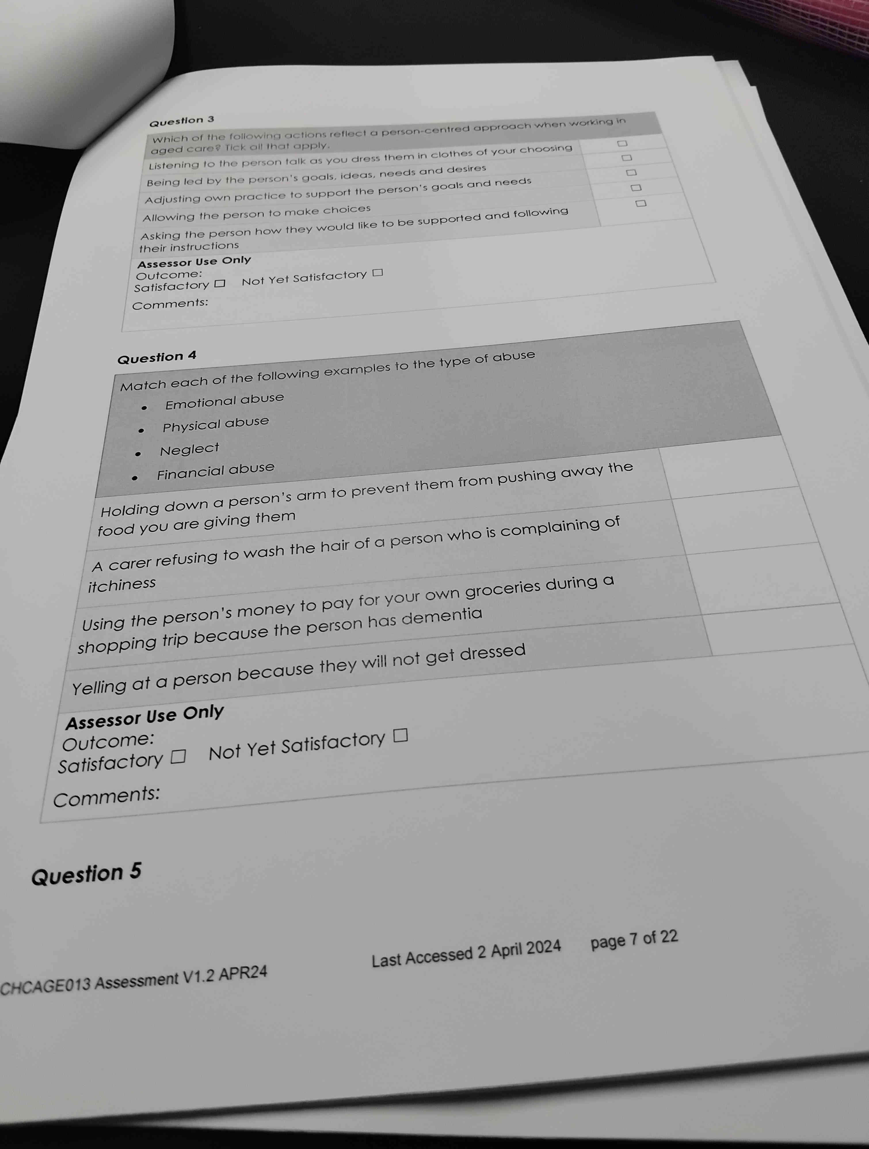 Question 3 Which of the following actions | StudyX