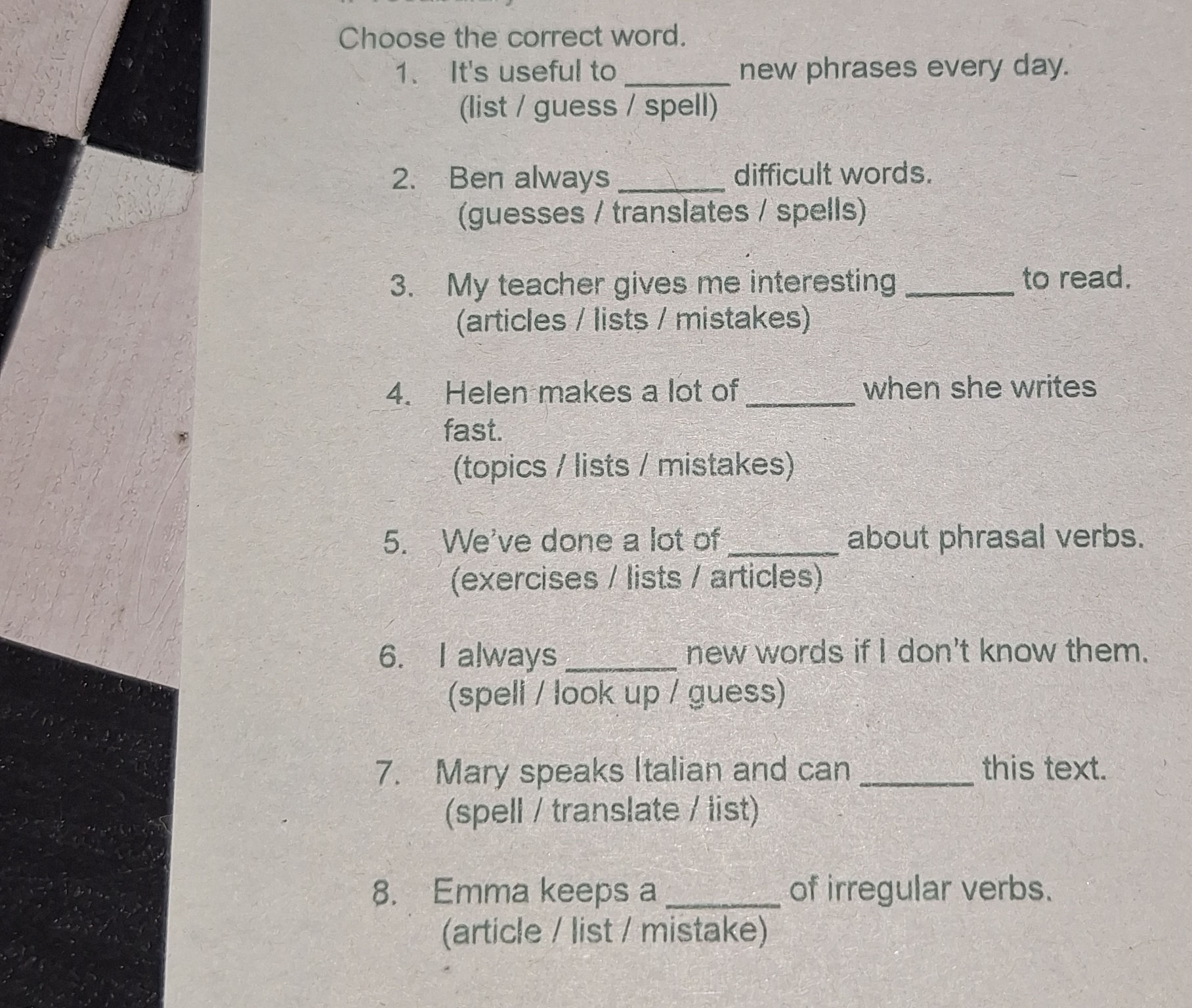 Choose the correct word. 1. It's useful to | StudyX