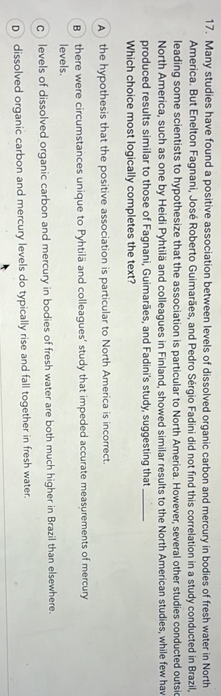 17. Many studies have found a positive | StudyX