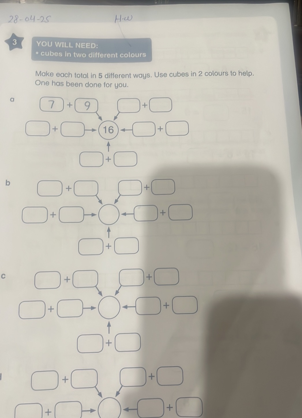 Make each total in 5 different ways. Use | StudyX