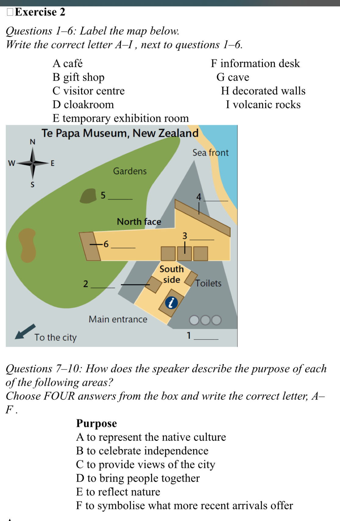 Exercise 2 Questions 1-6: Label the map | StudyX