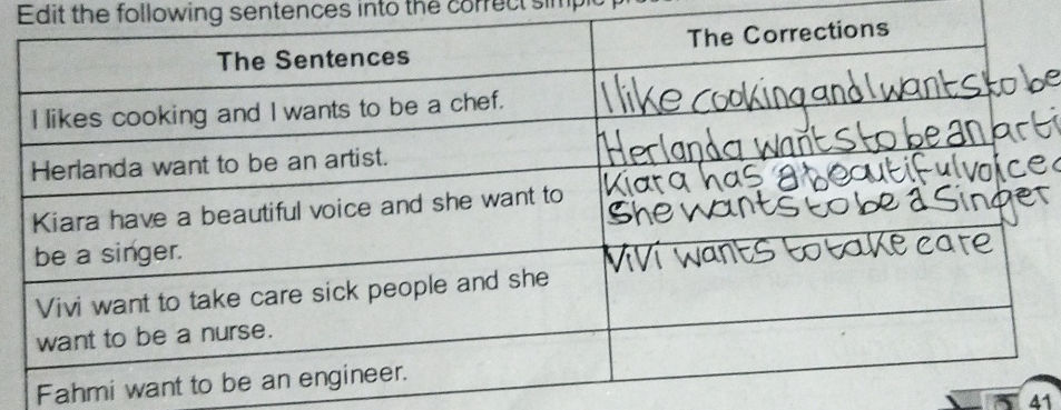 Edit the following sentences into the | StudyX