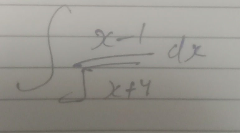 Integration of (x-1)/(x+4) dx | StudyX