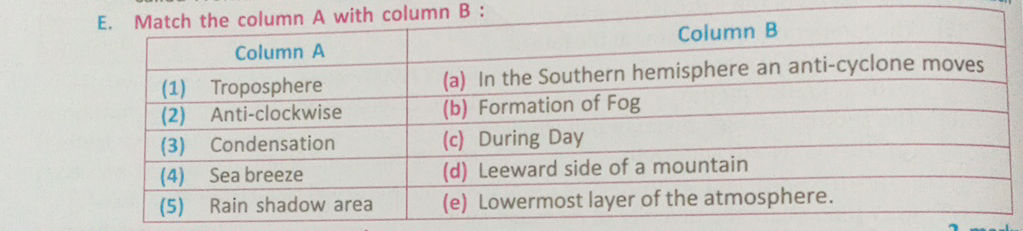 E. Match the column A with column B: | | StudyX