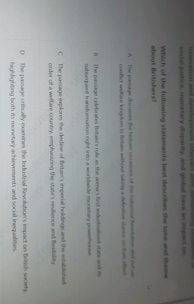 Which of the following statements best | StudyX