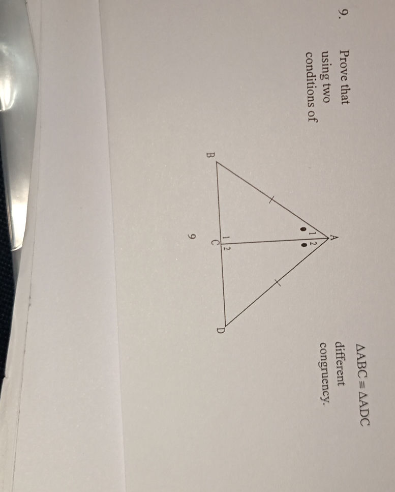 9. Prove that using two conditions of | StudyX