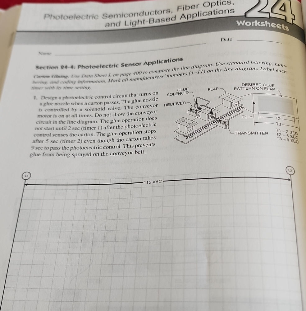 Design a photoelectric control circuit that | StudyX