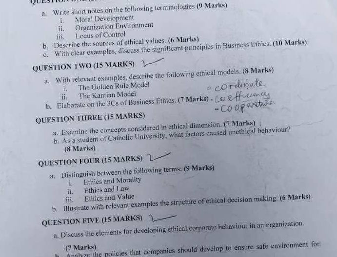 a. Write short notes on the following | StudyX