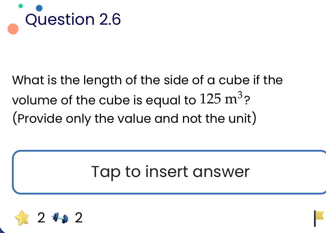 What is the length of the side of a cube if | StudyX