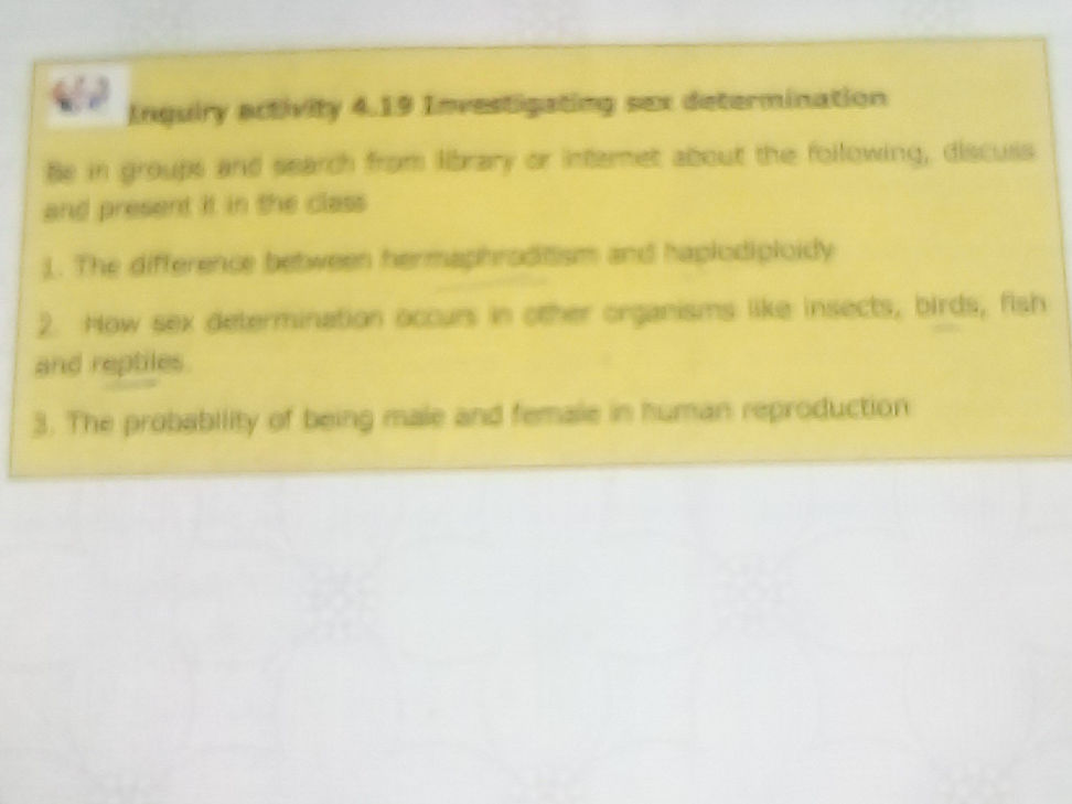 Inquiry Activity 4 19 Investigating Sex