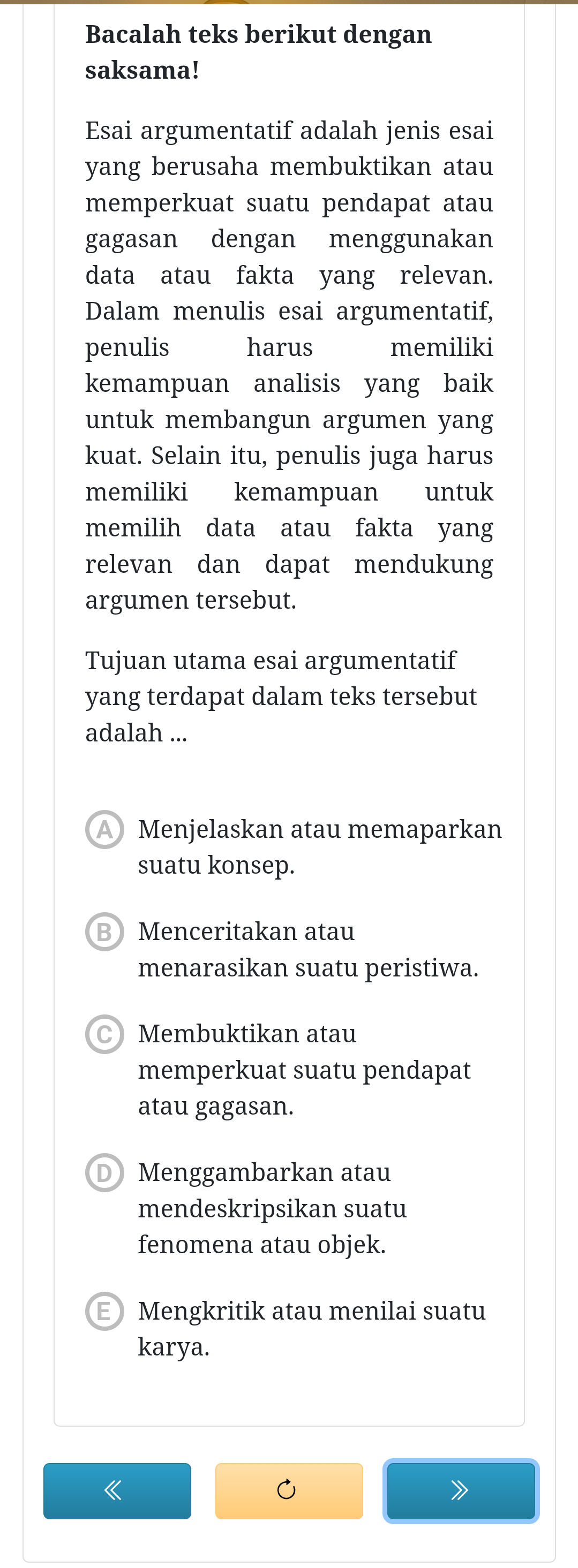 Bacalah teks berikut dengan saksama! Esai | StudyX Bacalah teks berikut dengan saksama! Esai | StudyX