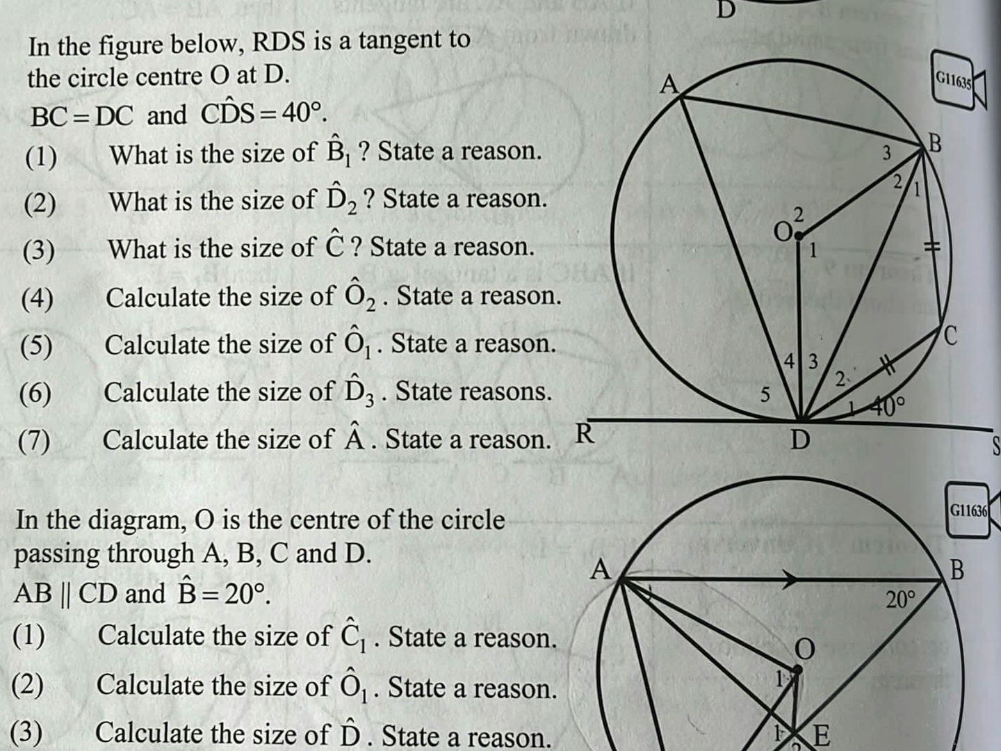 In the figure below, RDS is a tangent to the | StudyX
