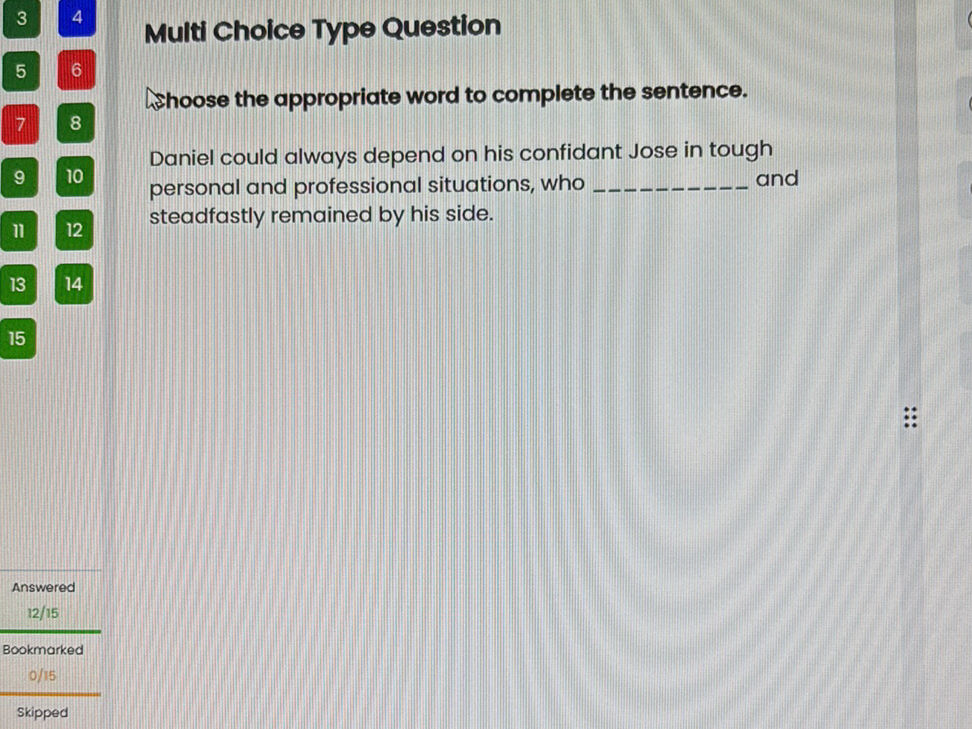 Choose the appropriate word to complete the | StudyX