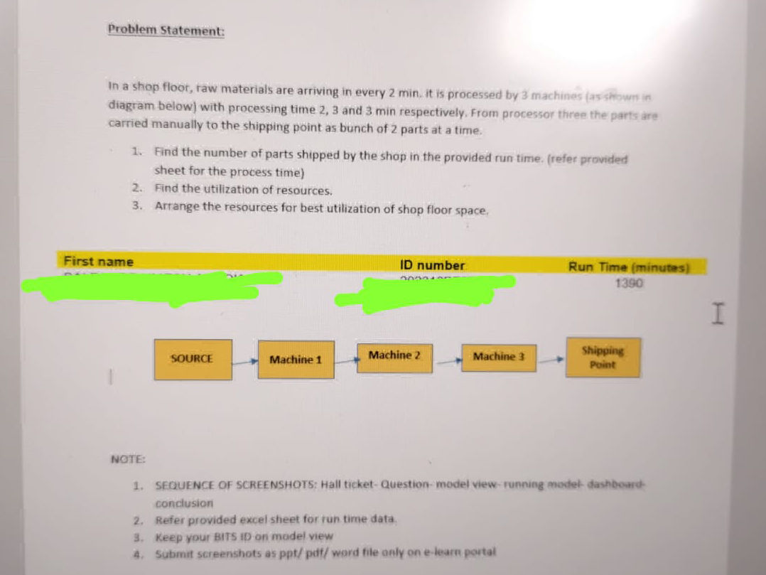 Problem Statement: In a shop floor, raw | StudyX
