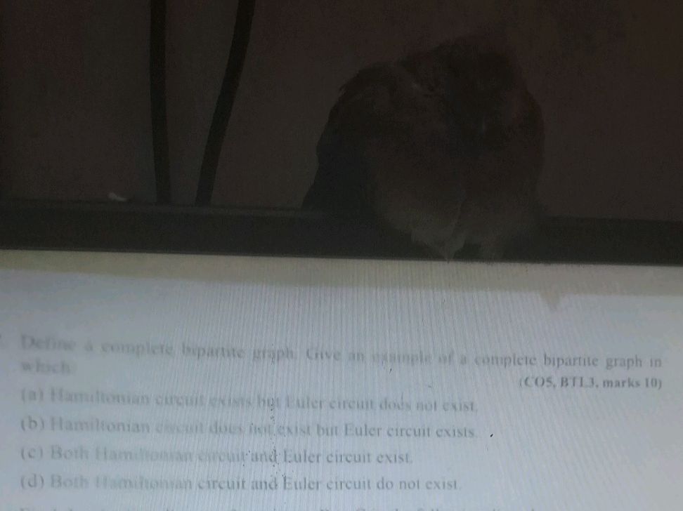 Define a complete bipartite graph. Give an | StudyX