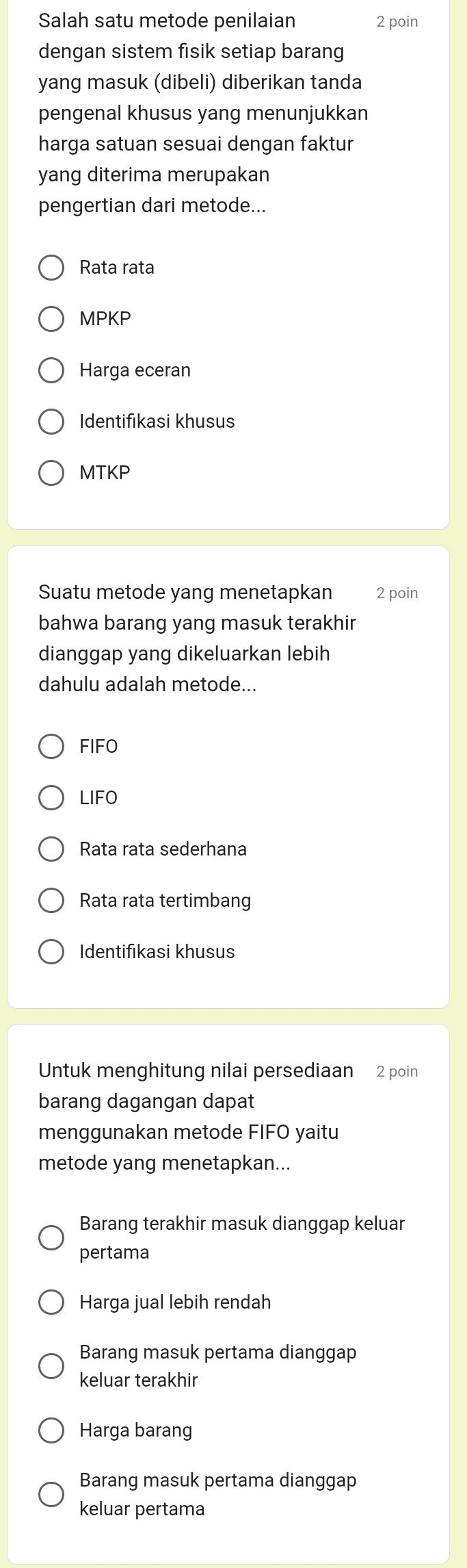 Salah satu metode penilaian dengan sistem | StudyX