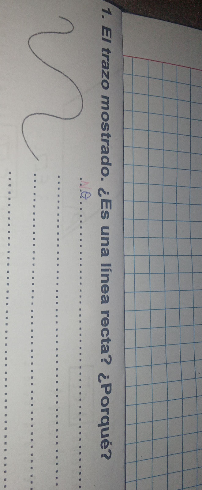1. El trazo mostrado. ¿Es una línea recta? | StudyX