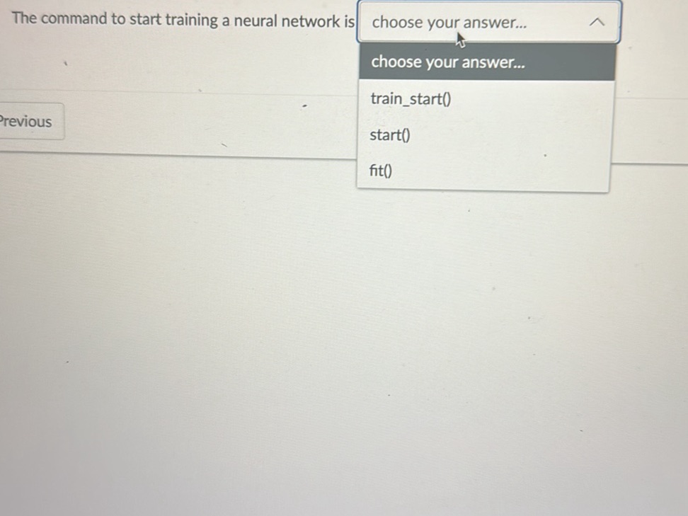 The command to start training a neural | StudyX